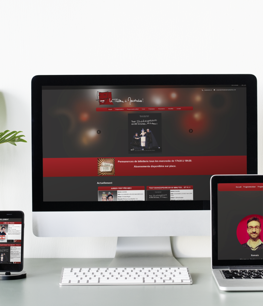 Site web Le théâtre à Moustaches - Grafix Influenz